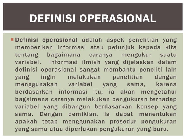 Variabel Operasional | PPTX