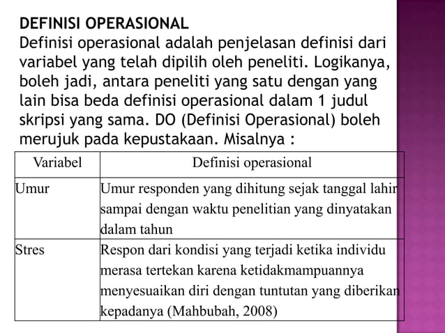 Variabel Operasional | PPTX