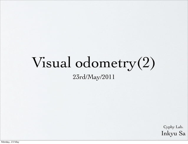 Visual Odomtery(2) | PPT