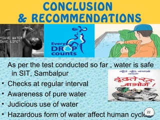Water quality project ppt (Silicon Institute of Technology) | PPT
