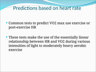 VO2max.ppt, Factors affecting VO2 , Exercise and VO2 maxMax, O2 Debt ...