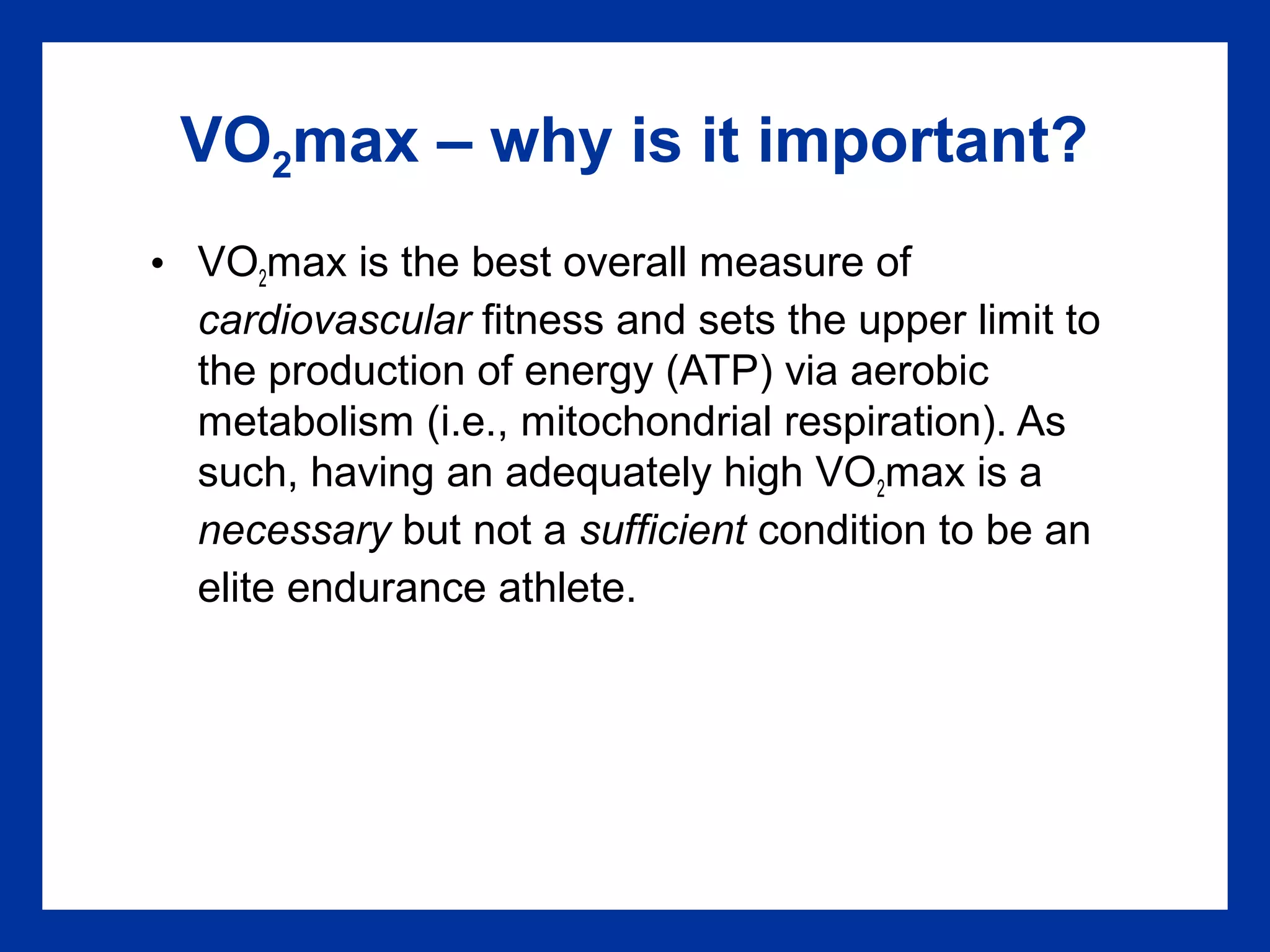 Vo2max what does it really mean | PPT
