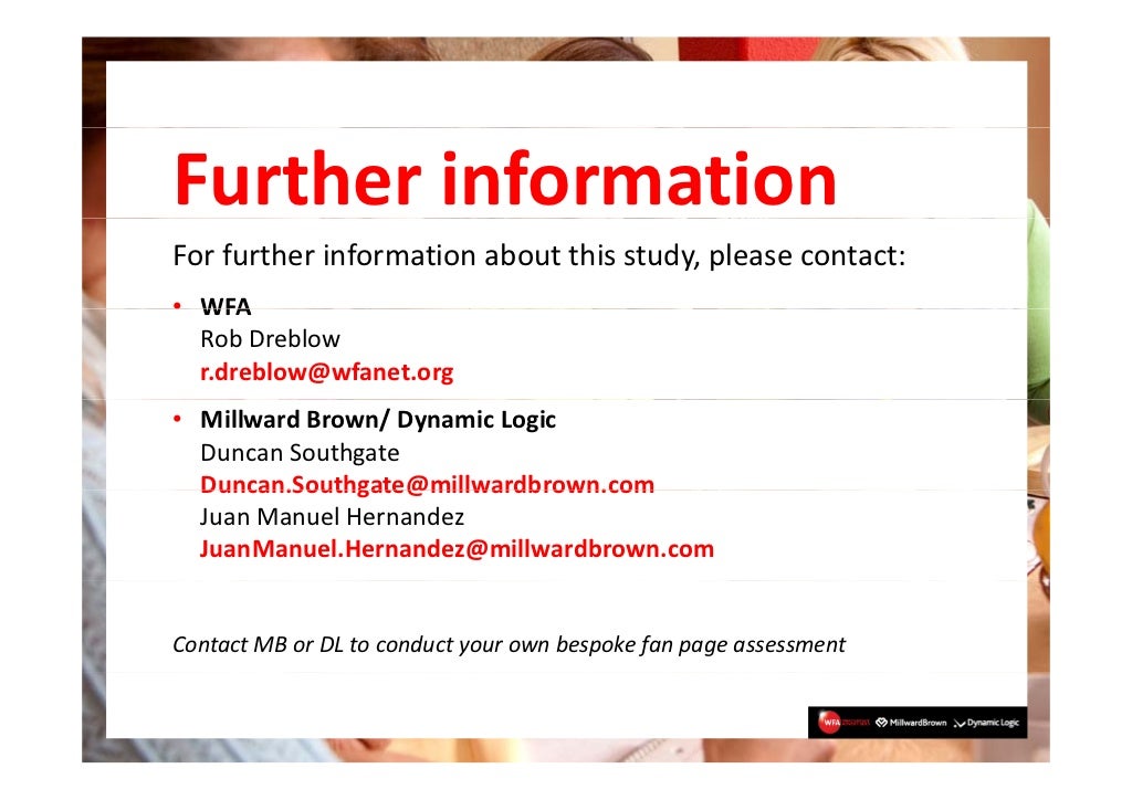 Further information For further information about this study, please