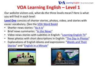 Voa learning english_jan_15­­_intro | PPTX | Genres