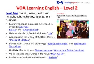 Voa learning english_jan_15­­_intro | PPTX | Genres