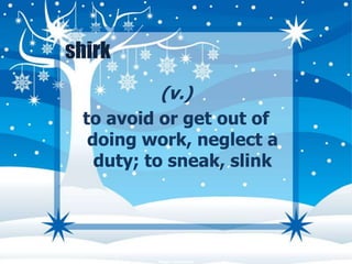 Voc 10 flashcards snow | PPT