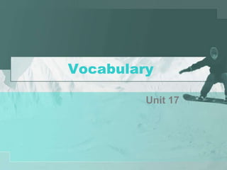 Voc 17 flashcards | PPTX