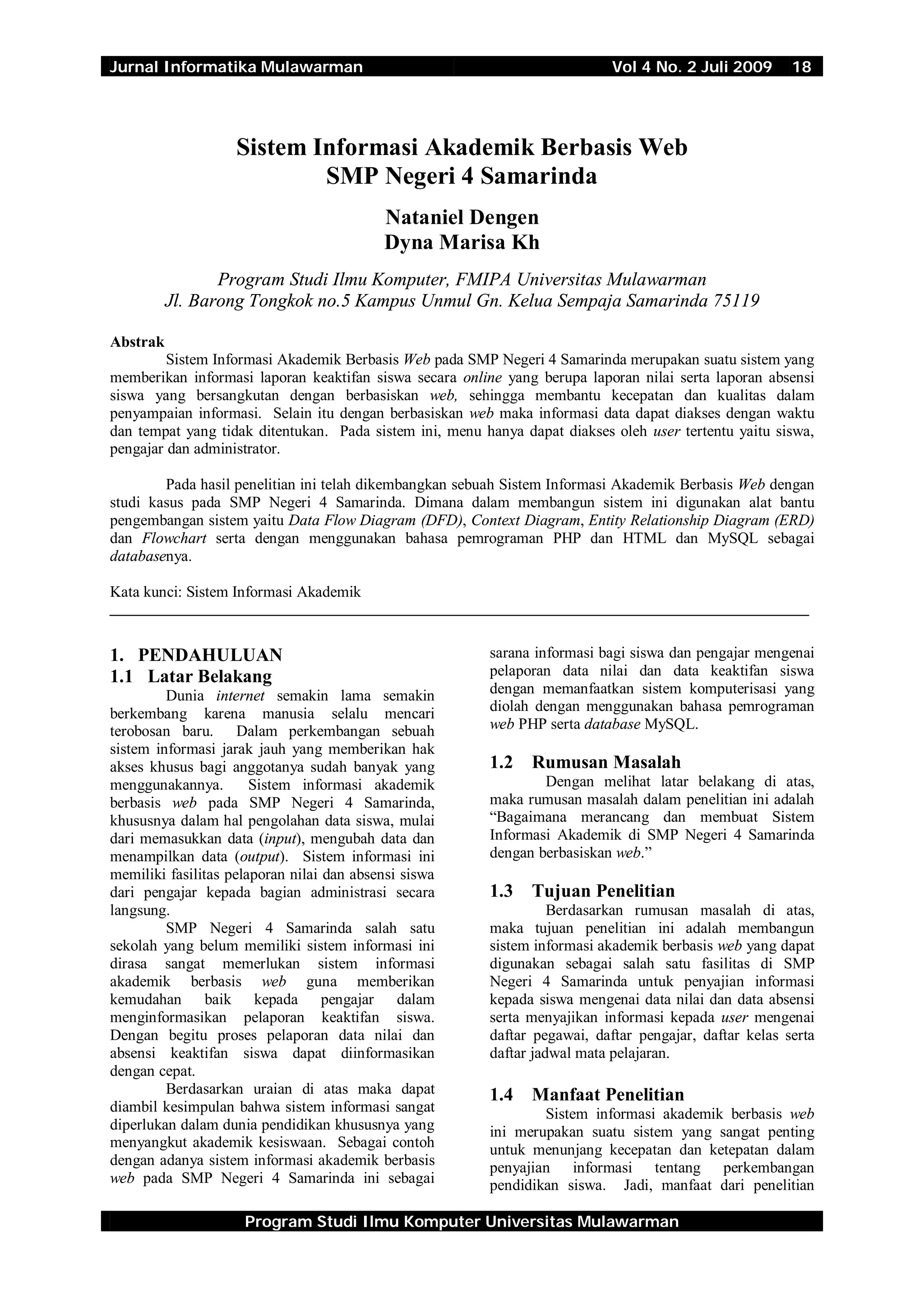 Sistem informasi-akademik-berbasis-web | PDF