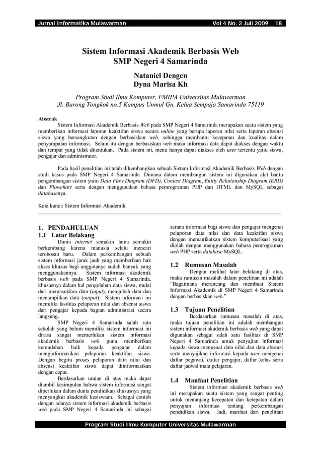 Sistem informasi-akademik-berbasis-web | PDF