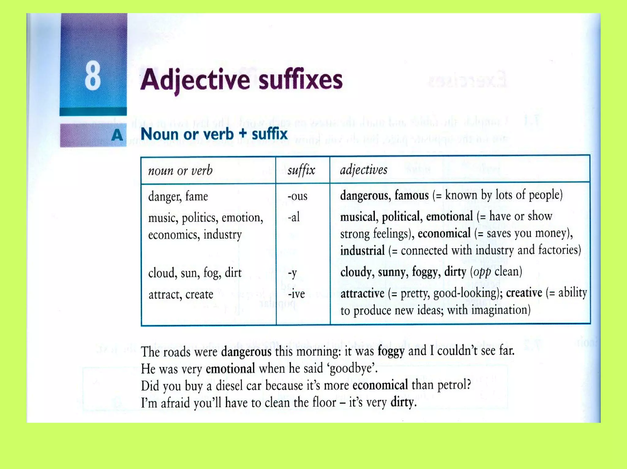 Adjectives – Suffixes Title | PPT