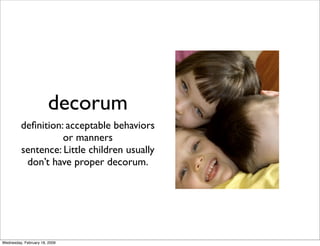 Vocab | PPT | Free Download