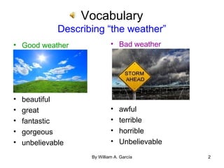 Vocab. the weather. n.p. | PPT