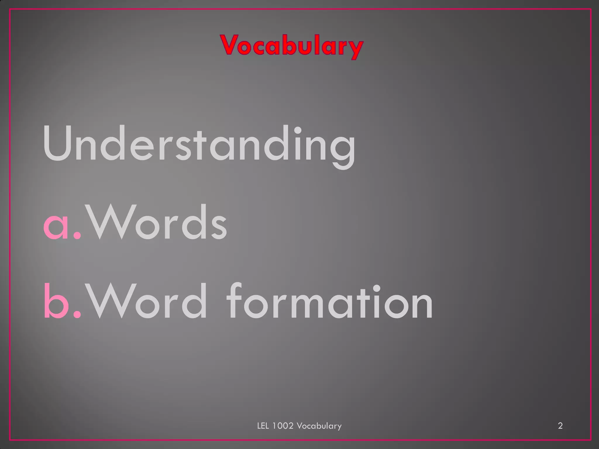 Vocabulary | PDF