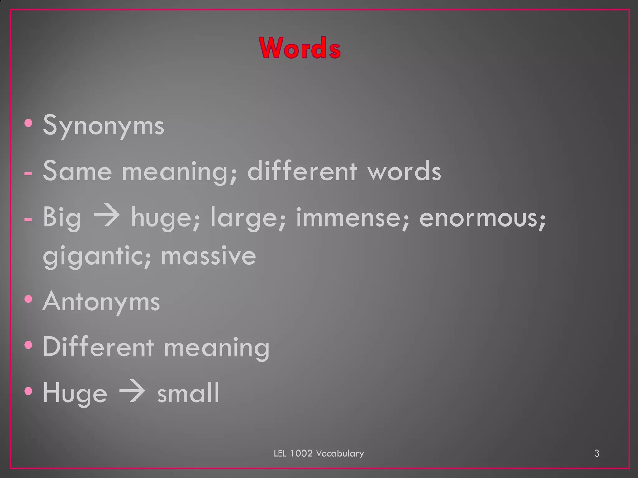 Vocabulary | PDF