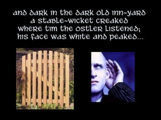 Vocab in pictures for "The Highwayman" | PPT