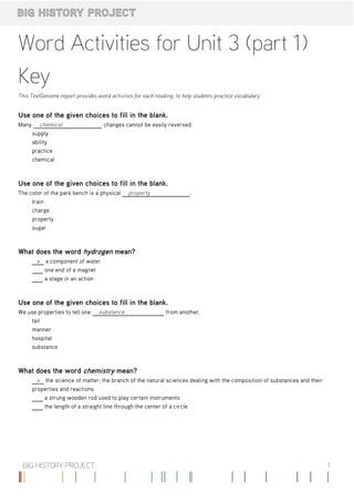3.0 Vocabulary: Part 1 | PDF
