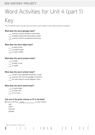 4.0 Vocabulary: Part 1 | PDF | Geology | Science