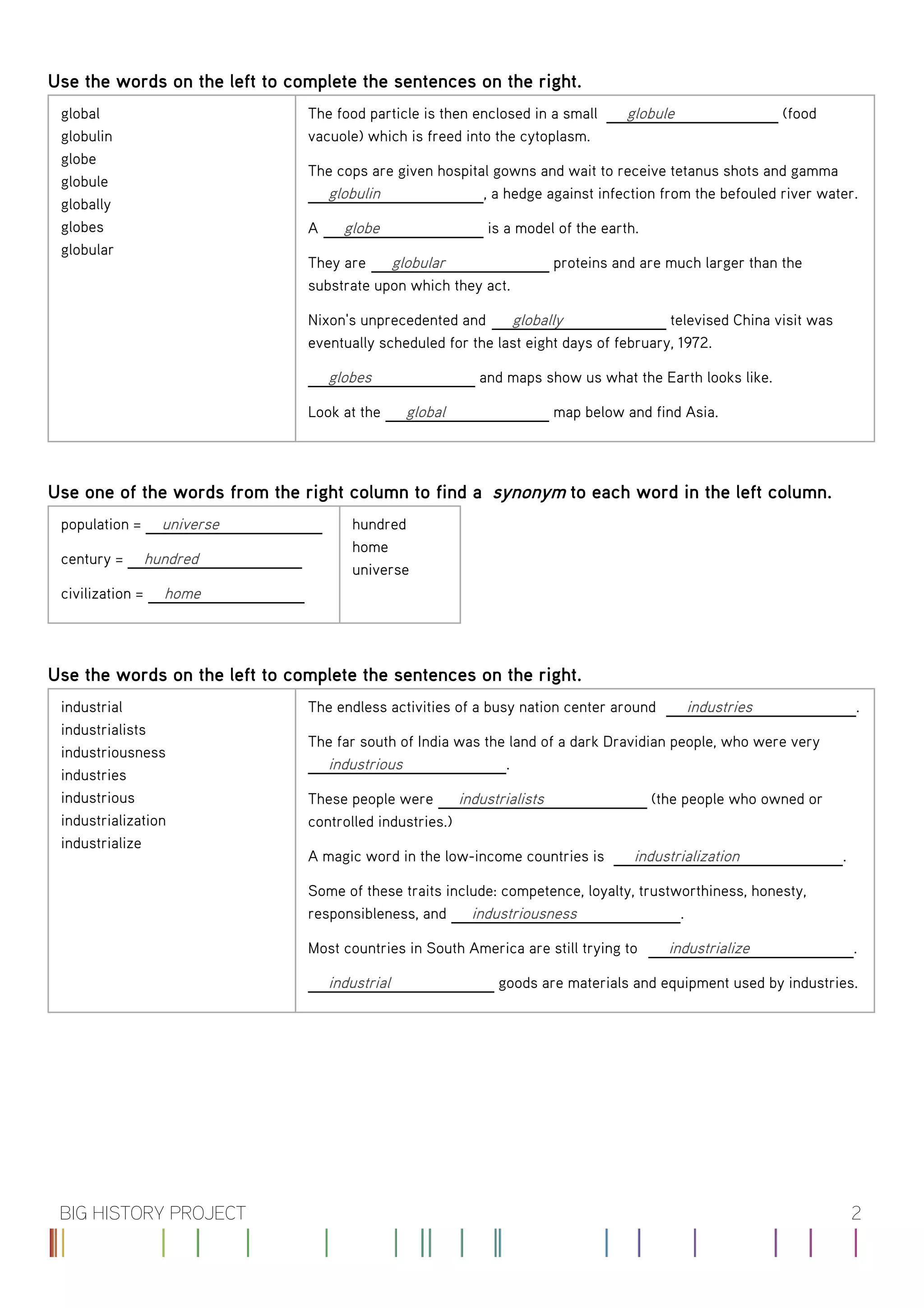 9.2 Vocabulary: Part 2 | PDF