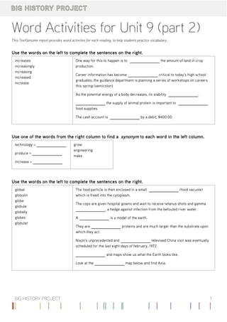 9.2 Vocabulary: Part 2 | PDF