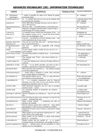 Vocab advanced 2010 | PDF