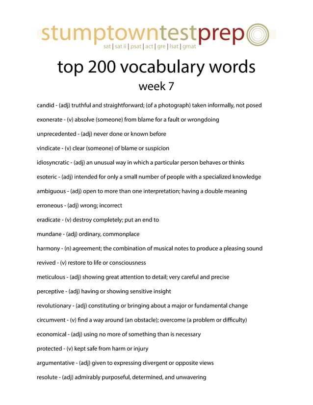 200 vocablury words | PDF