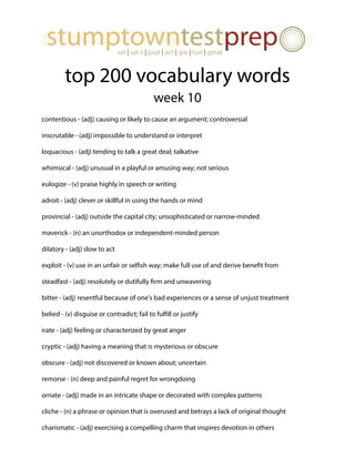 200 vocablury words | PDF