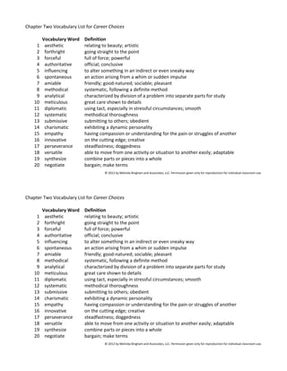 Vocab by chapter | PDF