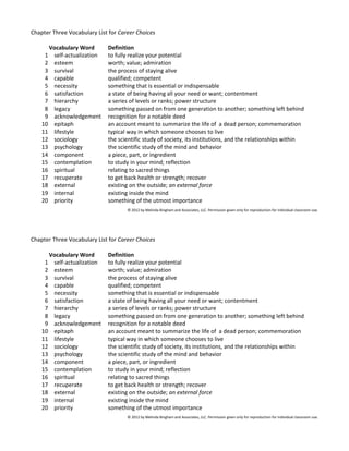 Vocab by chapter | PDF