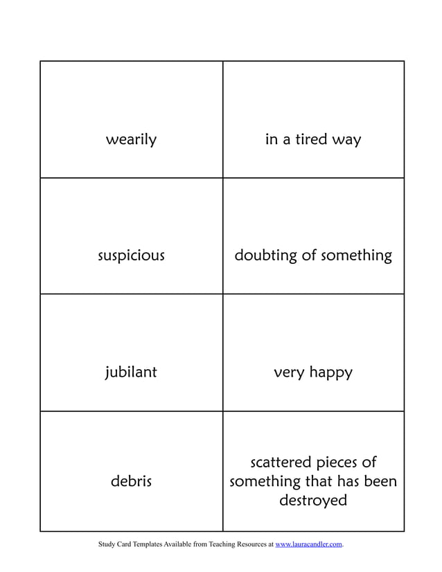 Vocab cards bravo tavo | DOC