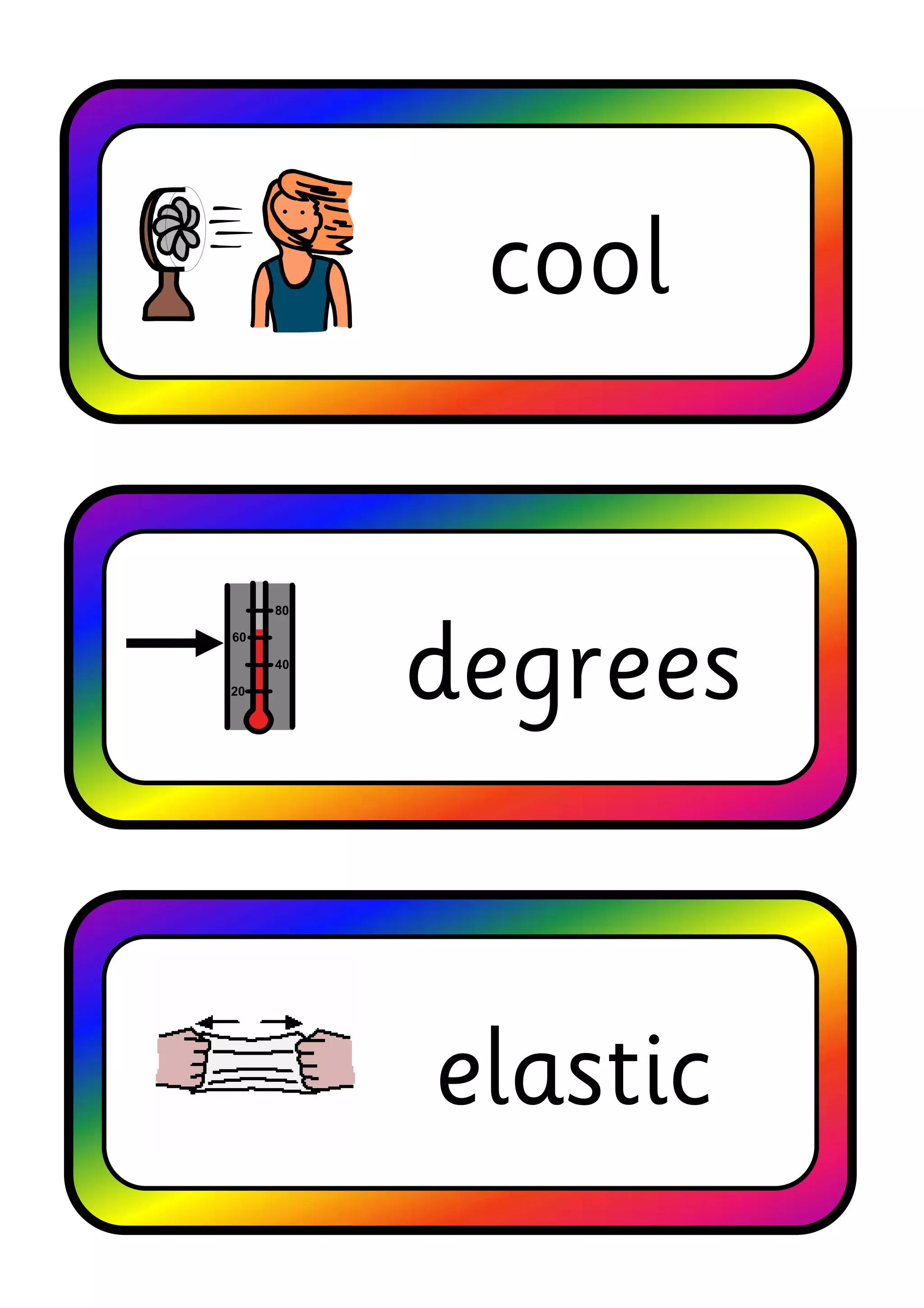Vocab cards for_materials_topic | PDF