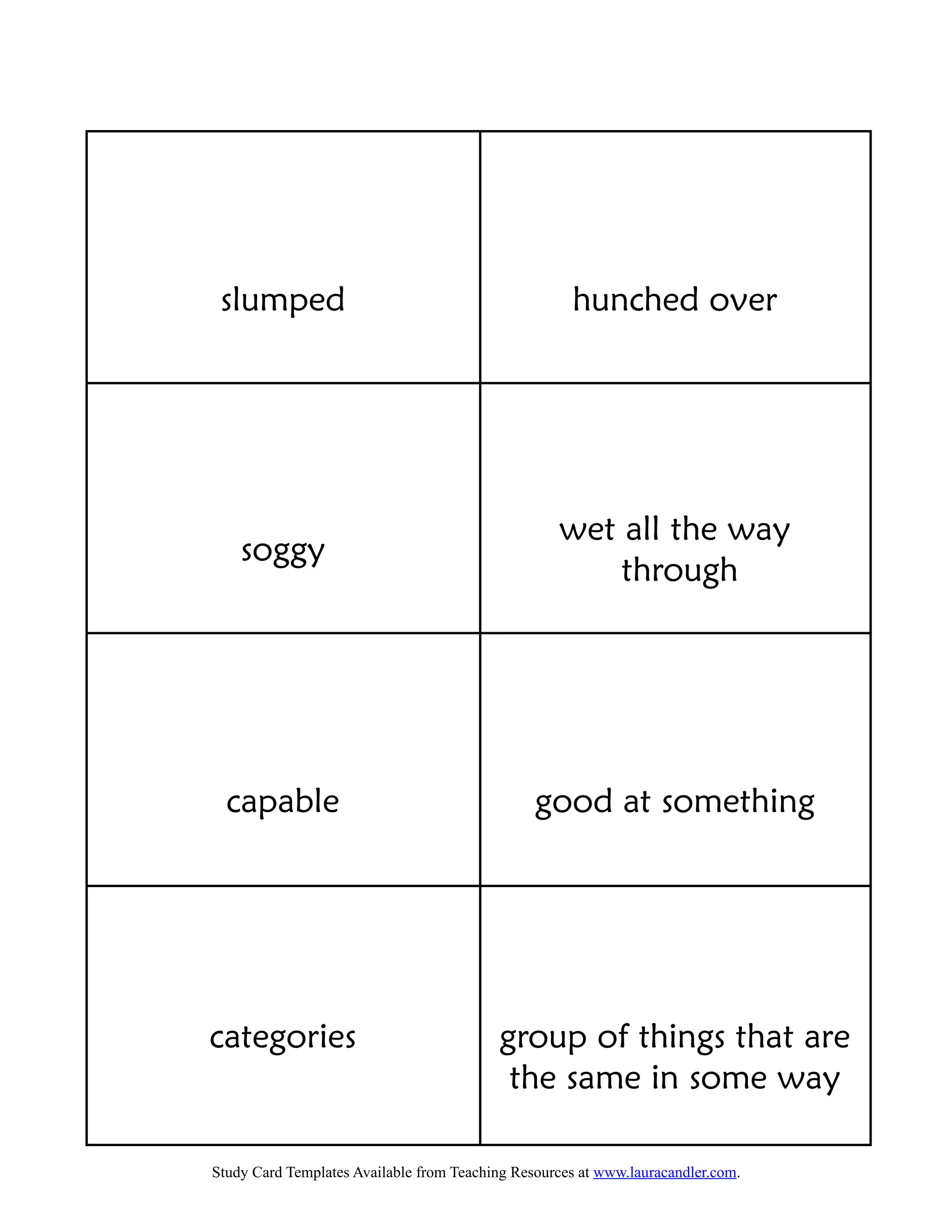 Vocab cards miss alaineus | DOC