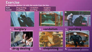 Crimes vocabulary | PPTX