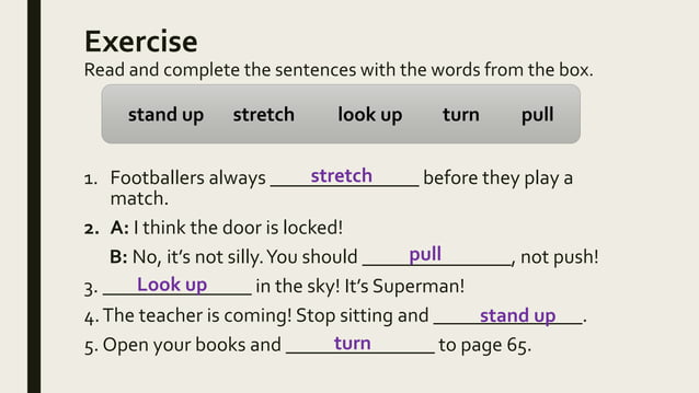 Vocab exercise words | PPT