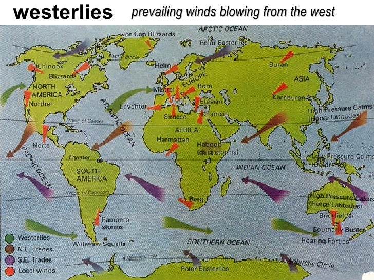 Westerlies On World Map