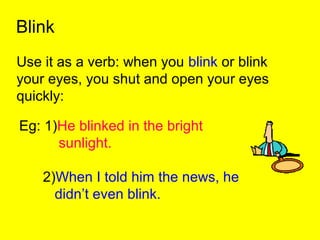 Vocabulary words (Blink-off) | PPT