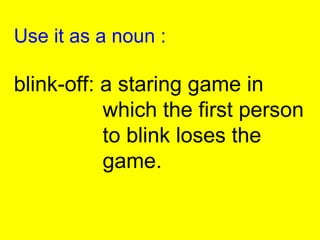 Vocabulary words (Blink-off) | PPT