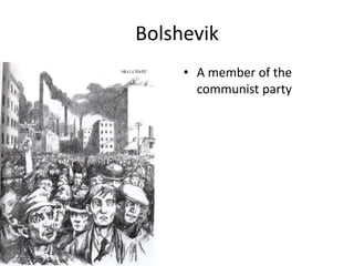 Vocab for russia overview day 1 russian revolution unit. world history ...