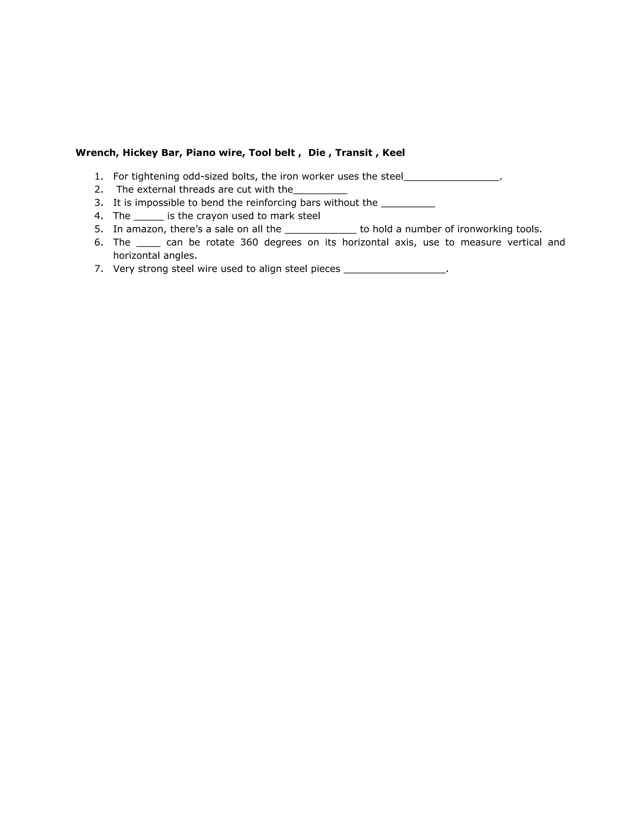 Iron worker | DOCX