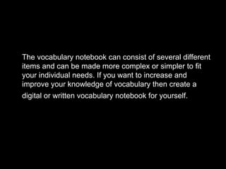 Vocab notebookeditbw ppt | PPT