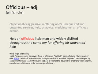 Vocab powerpoint list_5 | PPT