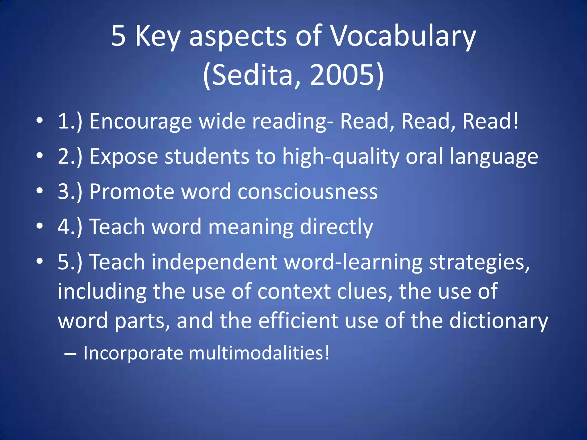 Expanding Vocabulary Presentation | PPTX | Education