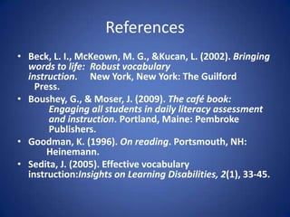 Expanding Vocabulary Presentation | PPTX