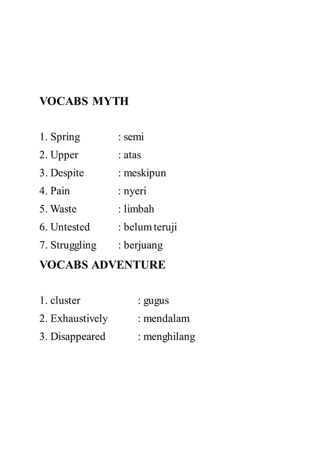 Vocabs | DOCX