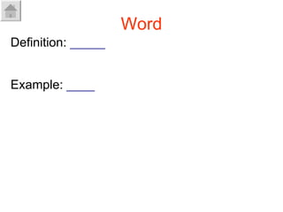 Vocab template | PPT