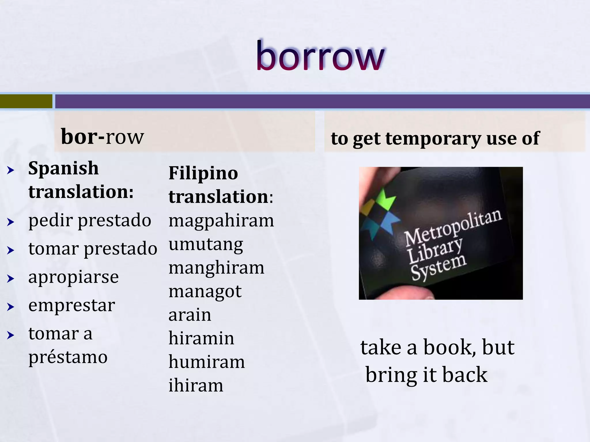 Vocab Tomas And The Library Lady | PPSX