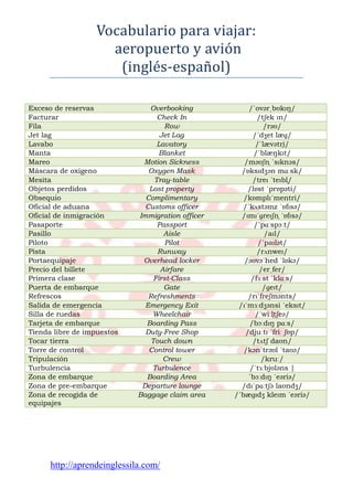 Vocabulario para-viajar | PDF | Air Travel | Travel Type