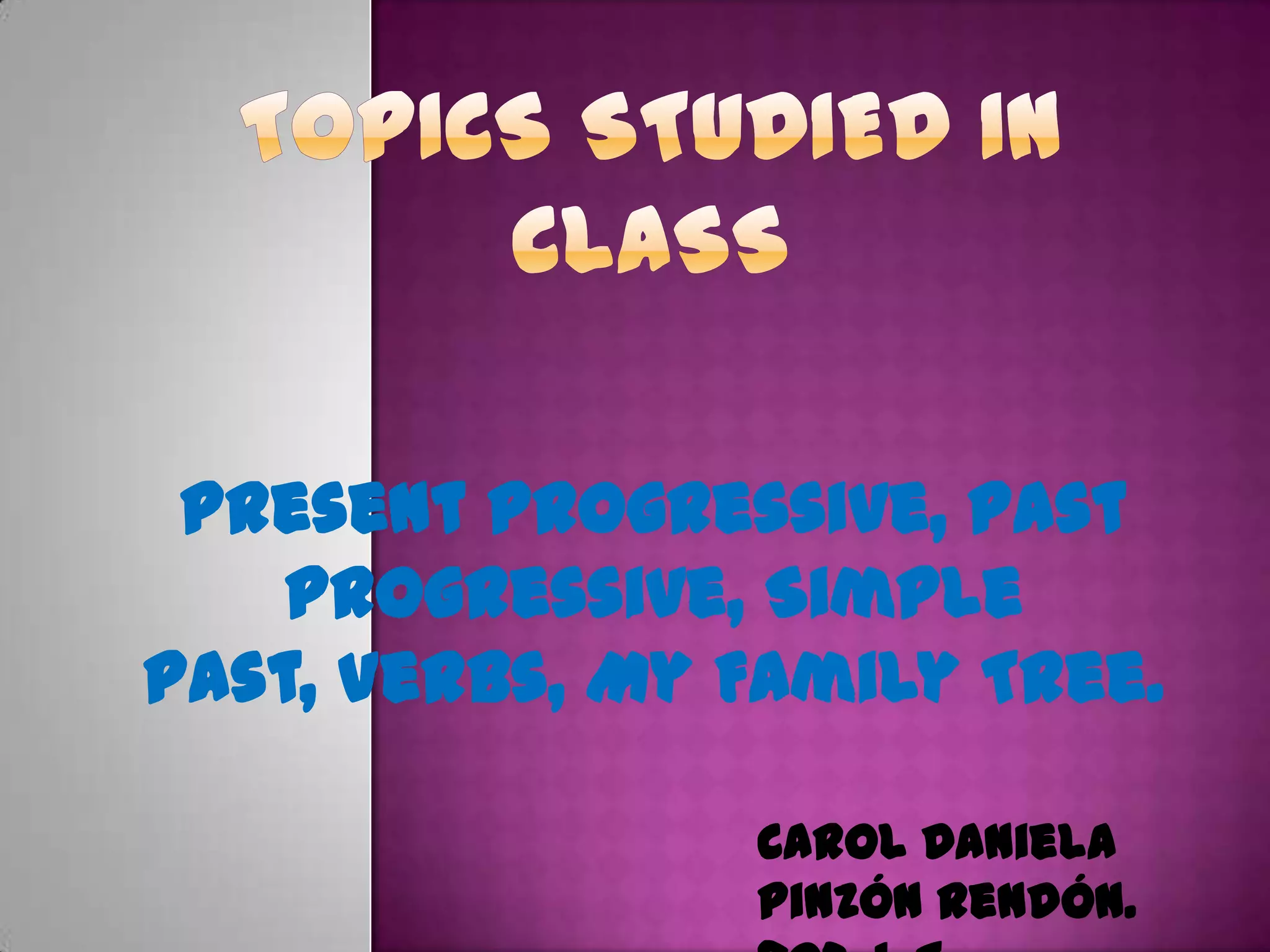 Present and Past Progressive | PPTX