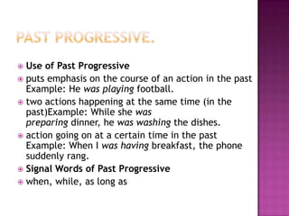 Present and Past Progressive | PPTX