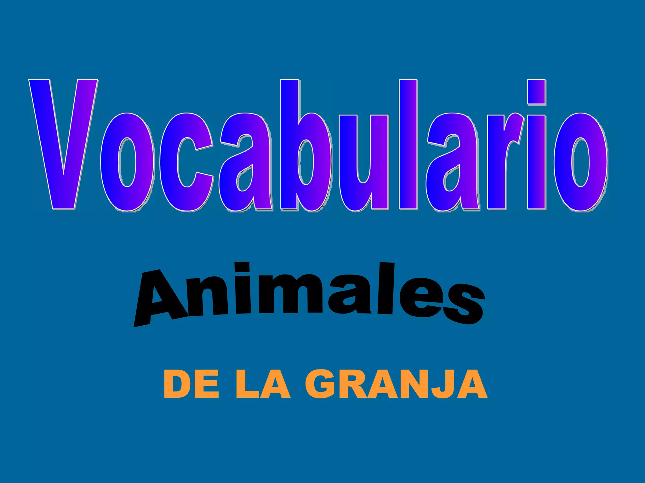 Vocabulario De Animales | PPS