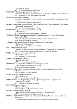 VOCABULARIO DE INVENTARIOS DEL SIGLO XVIII en ELCIEGO.doc